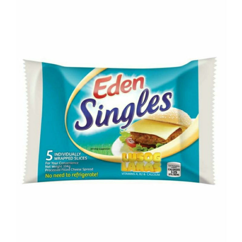 Eden cheese singles 104grams 5pcs , Processed filled cheese spread ...