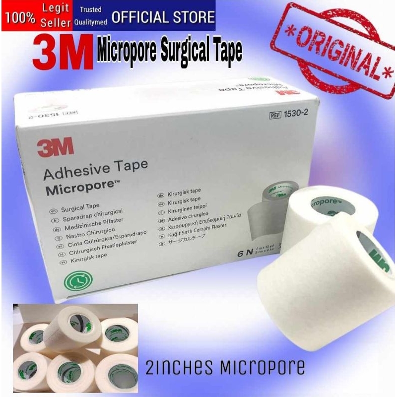 3M Micropore Surgical Tape 2 inches (6pcs per Box) | Shopee Philippines