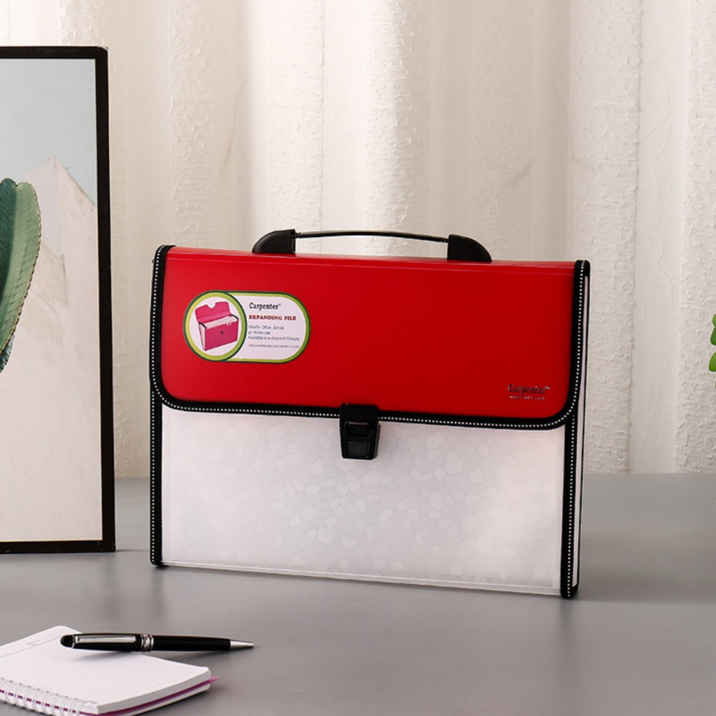 Long Folder File Organizer 13 Pockets File Bag Student PP Test Paper ...