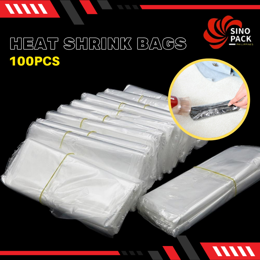 100PCS Heat Shrink Bag Clear POF Storage Plastic Shrinkable Bags Wrap ...