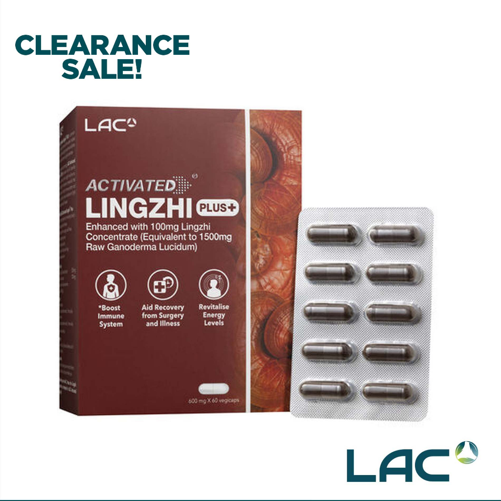 LAC Activated Lingzhi Plus 600mg 60 Vegicaps (Consume within December ...