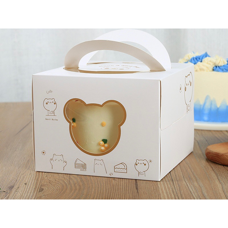 10 PCS Cake Box | Pastry Box | Bento Cake box with window 4" Cake Box ...