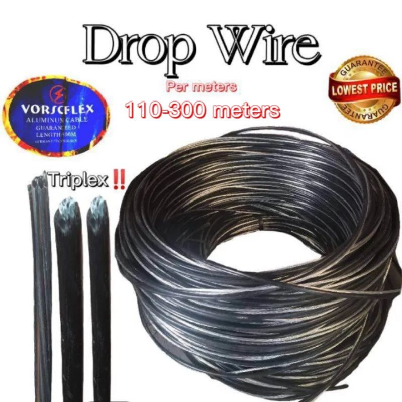 Triplex Drop Wire ACSR Service 6/7 14mm x 110 to 300 meters ORIGINAL ...