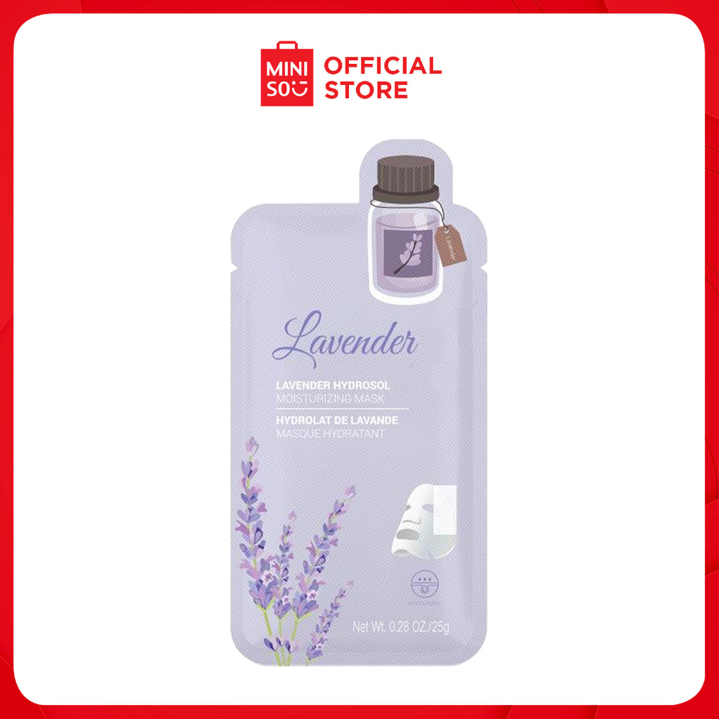 MINISO Moisturizing Facial Sheet Mask Lavender | Shopee Philippines