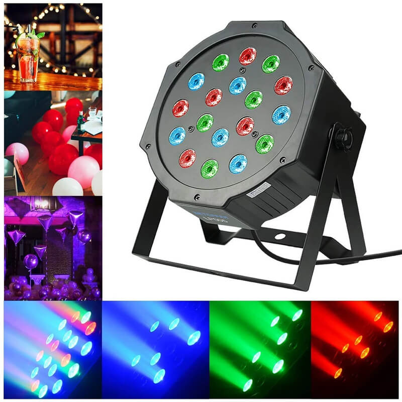 LED Plastic Par Light 18PCS*1W RGB 3IN1 30W Mini Led High Brightness ...