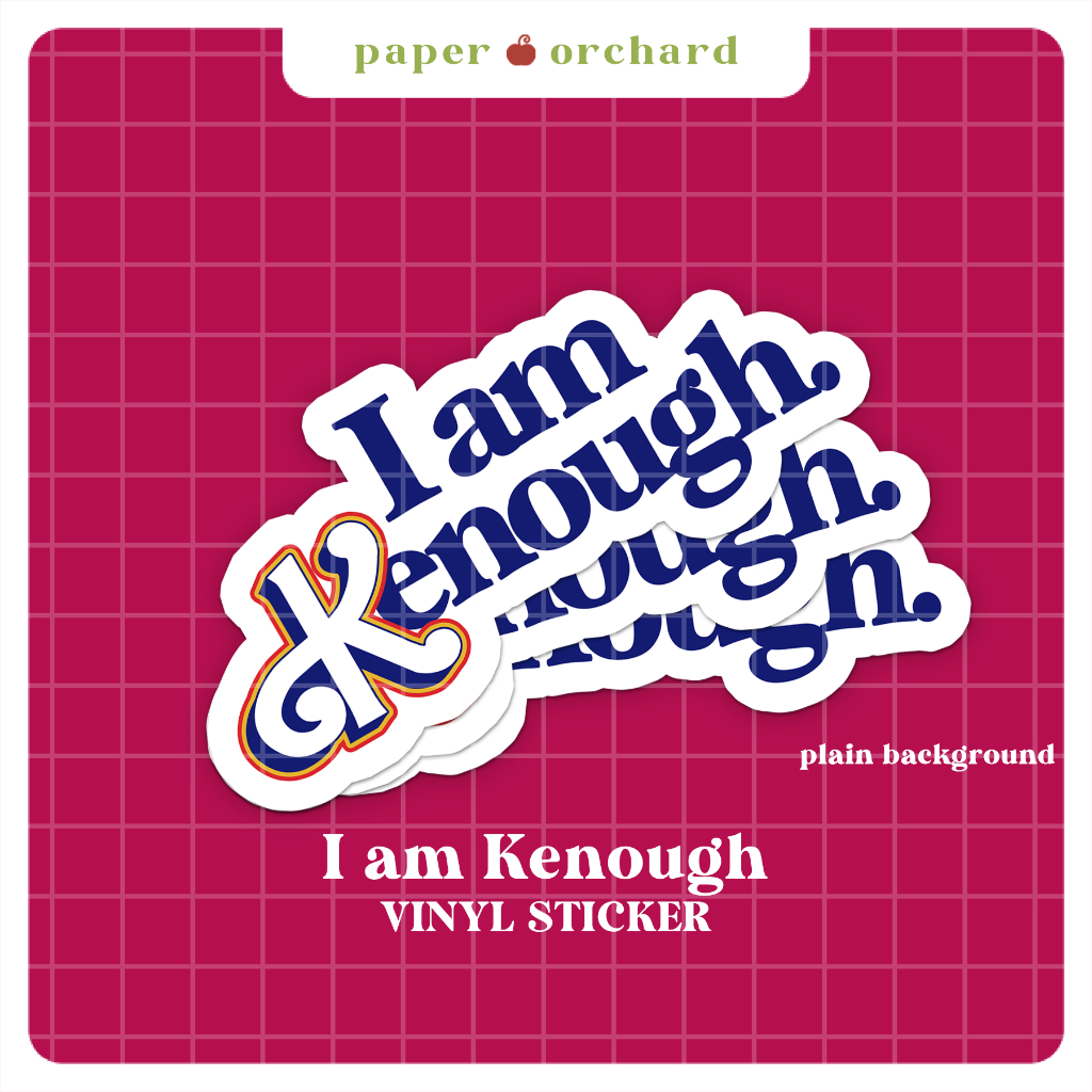 I am Kenough Deco Vinyl Sticker | Barbie the Movie | BD01 ...