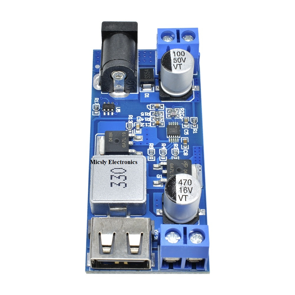 Buck Converter 24V12V to 5V USB Mobile Phone DC-DC Step-down Module LM2596S HW-688 HCW-P715 ...