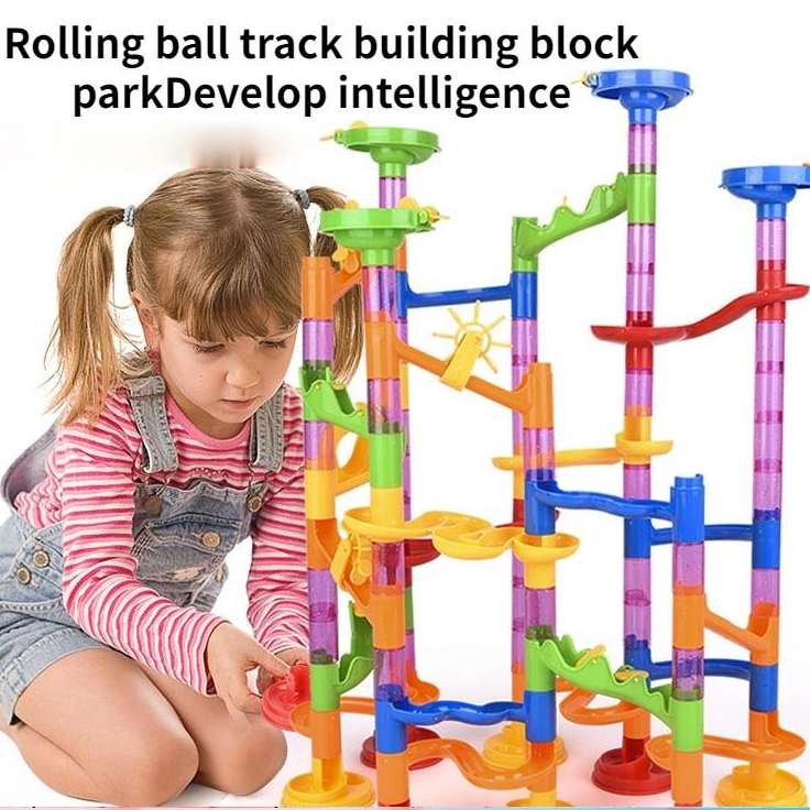 68 104 190pcs BIG DIY Construction Marble Race Run Maze Balls | Shopee ...