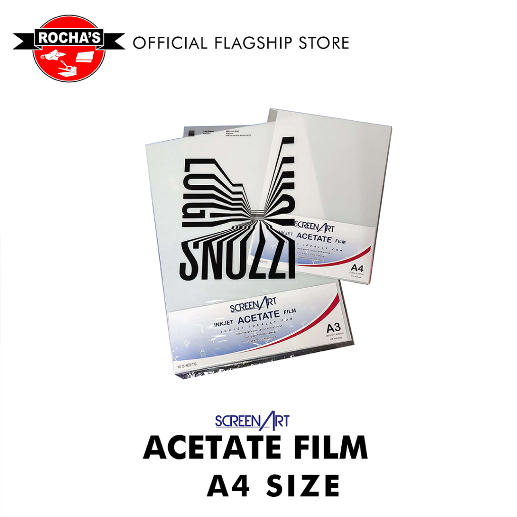 [SCREEN ART] Inkjet Acetate Film for screen printing A4 size - per pack ...