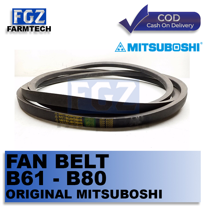 FAN BELT MITSUBOSHI B61 B62 B63 B64 B65 B66 B67 B68 B69 B70 B71 B72 B73 B74 B75 B80 | Shopee ...