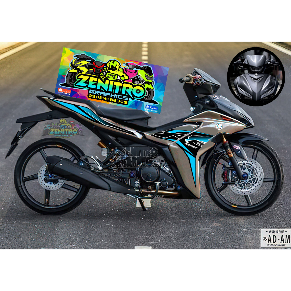 RC EXCITER 155 DECALS FOR MATTE TITAN SNIPER 155 ONLY (ZENITRO GRAPHICS ...