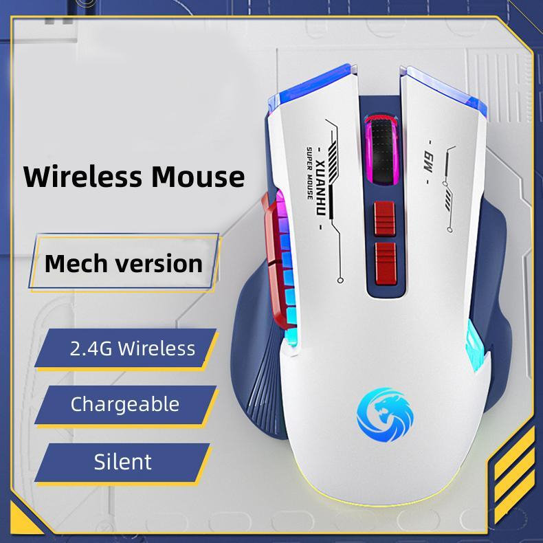 Rechargeable Bluetooth Wireless Mouse Mecha Design Photoelectric E ...