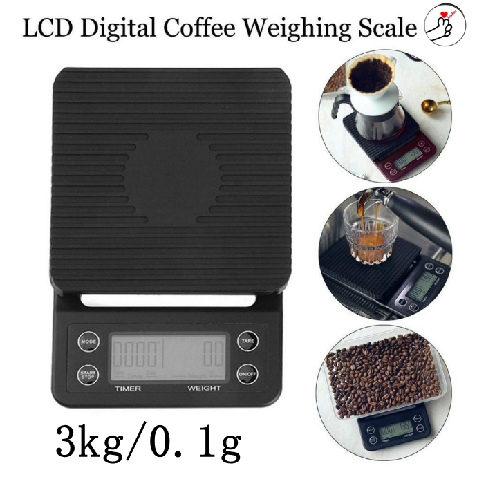 【Ready From PH】LCD Digital Coffee Scale Kitchen Weighing Scale Barista ...