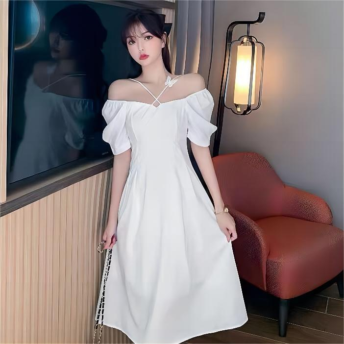 summer Korean dress white dress for graduation long dress for woman ...