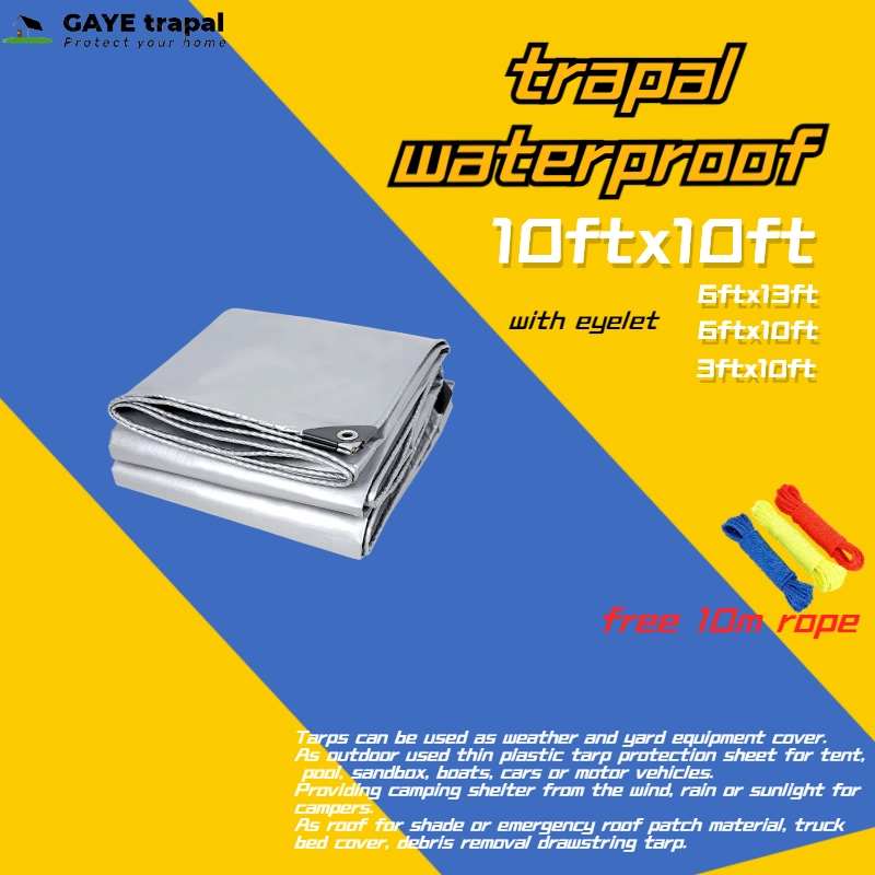 13x16ft trapal Waterproof tent tarpaulin multi-purpose Rainproof roof ...