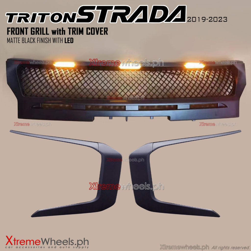 Mitsubishi Strada 2019-2023 with Led Front Bumper Grille/ Grille Mesh ...