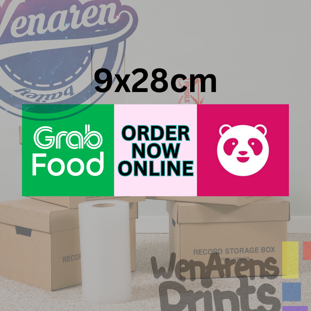 Grab FoodPanda Food Panda Sticker for business doors and windows ...