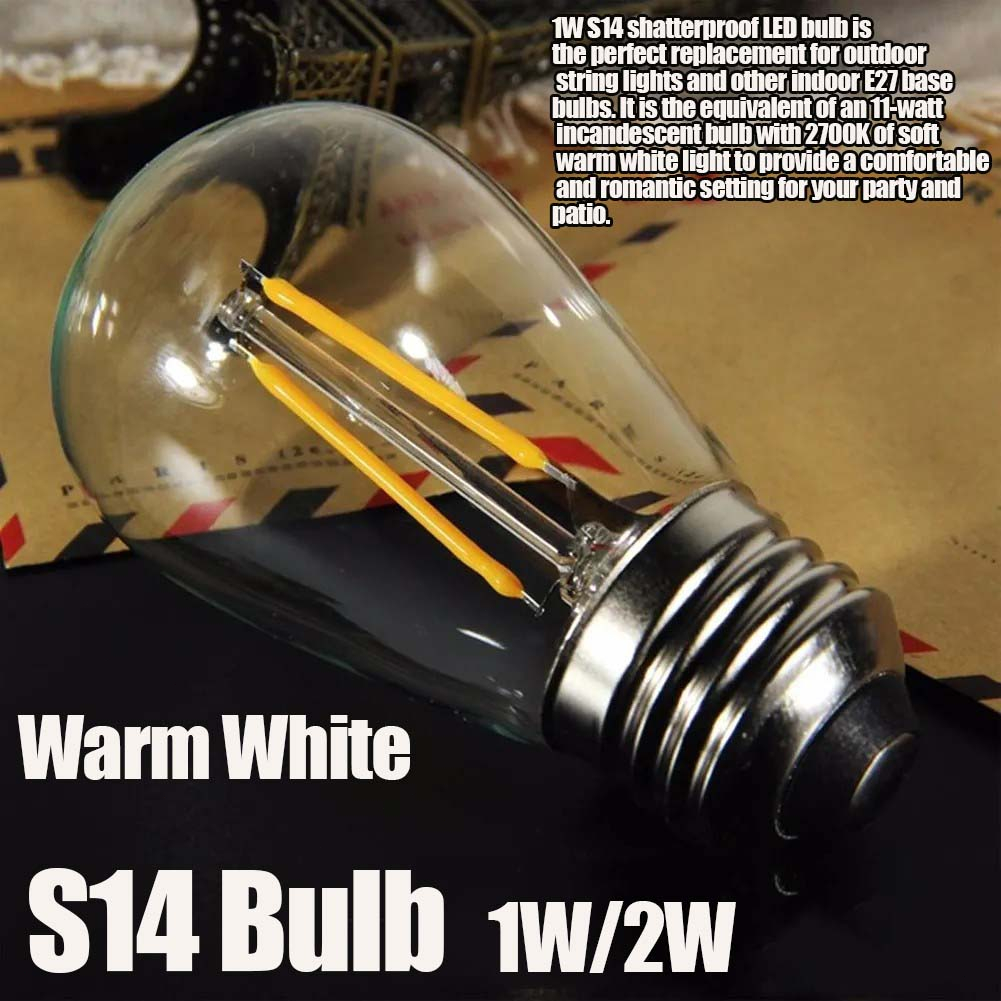 E27 LED Bulb Edison Bulb Warm White Bulb LED Patio Lights Retro ...