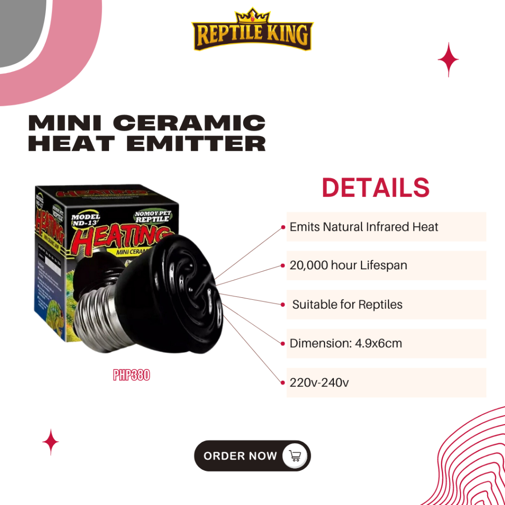 Mini Ceramic Heat Lamp Emitter 20w 40w for Reptile | Shopee Philippines