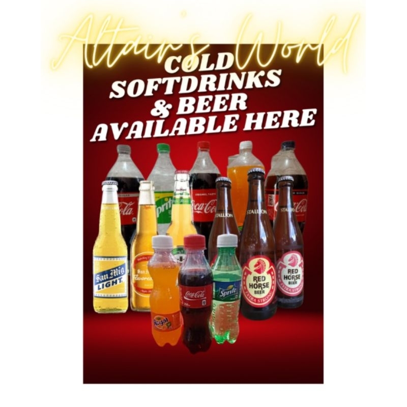 Softdrinks for Sale Beer Signage Tindahan Signage Cold Drinks Signage ...