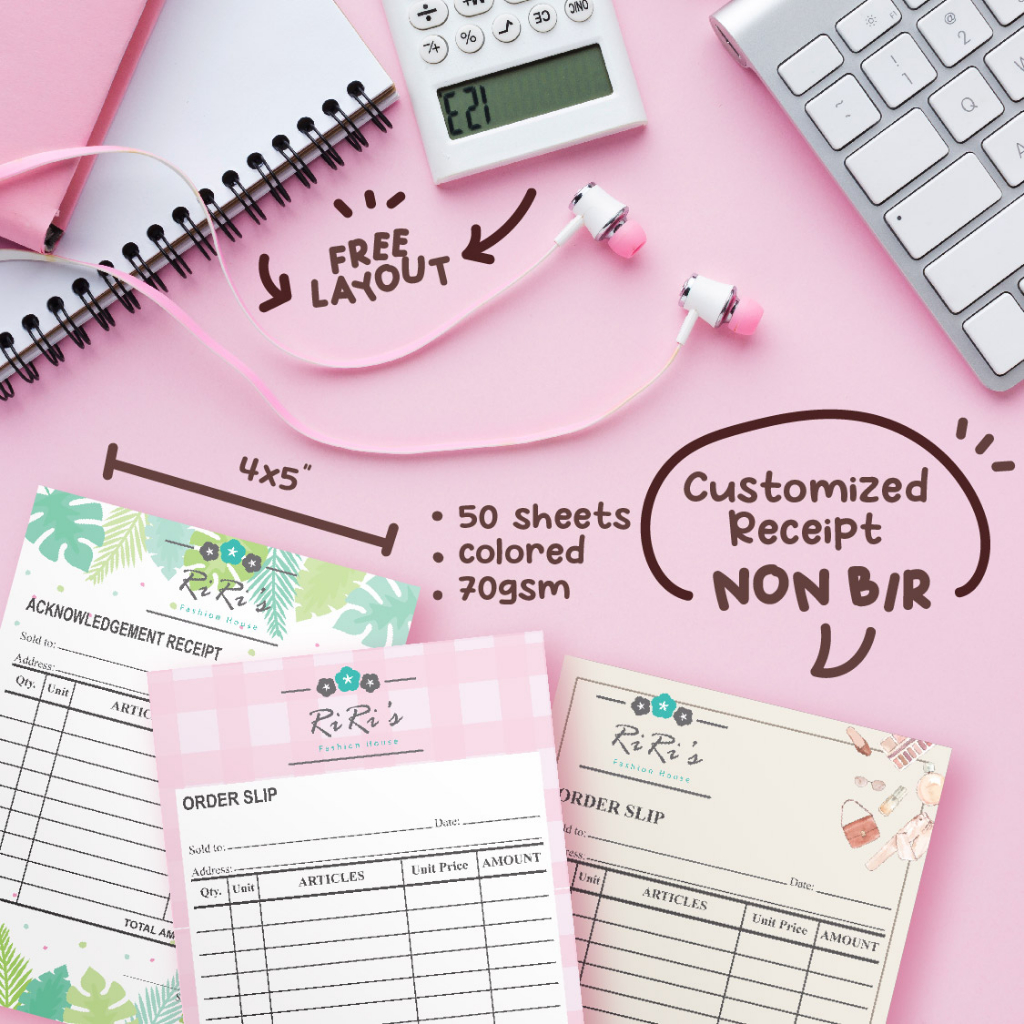 Customized Receipt (no duplicate) | Shopee Philippines