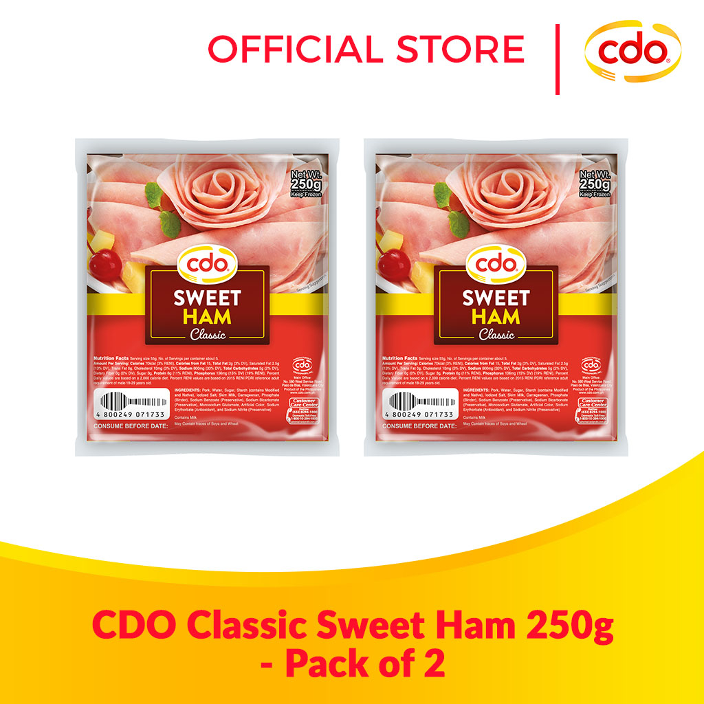 CDO Classic Sweet Ham 250g - Pack of 2 | Shopee Philippines