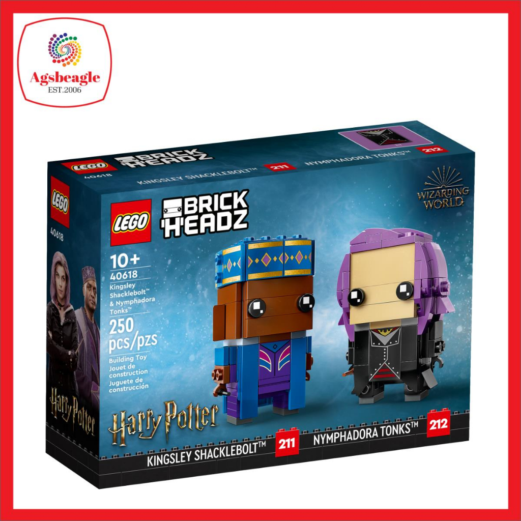 Lego Brickheadz 40618 Kingsley Shacklebolt and Nymphadora Tonks (2023 ...