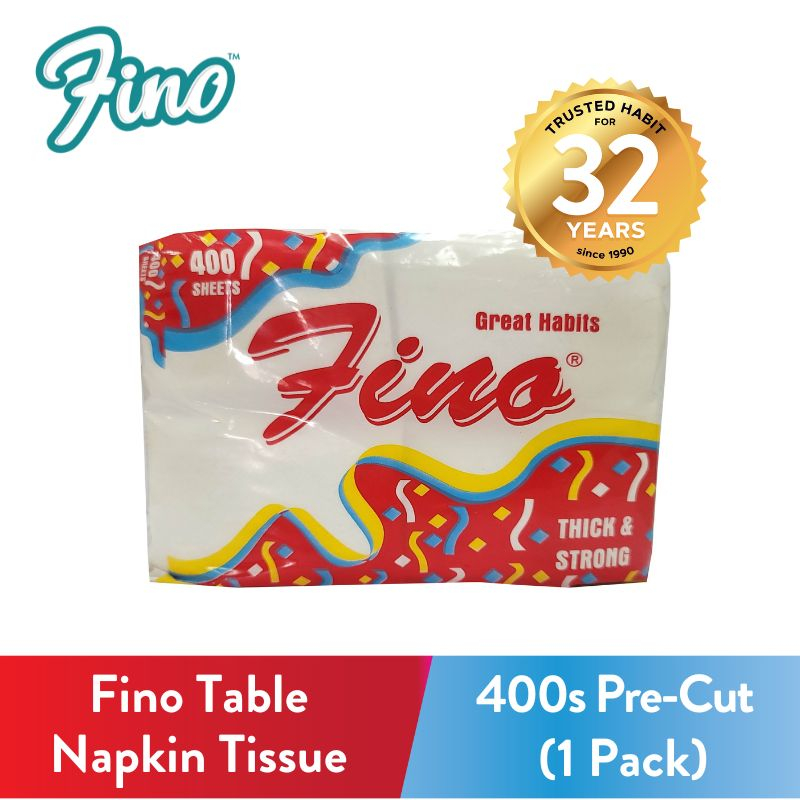 Fino Table Napkin Tissue Pre-cut 400 Sheets | Shopee Philippines