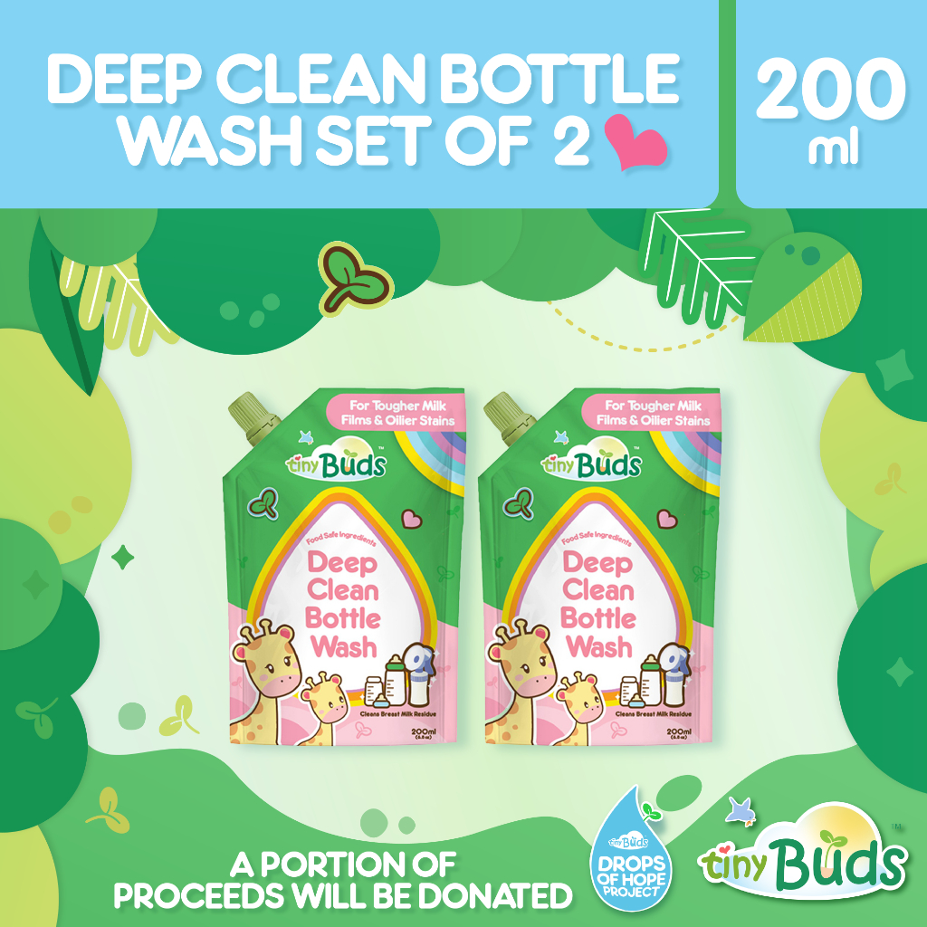 Tiny Buds Deep Clean Baby Bottle Wash Set of 2 (200ml) | Shopee Philippines