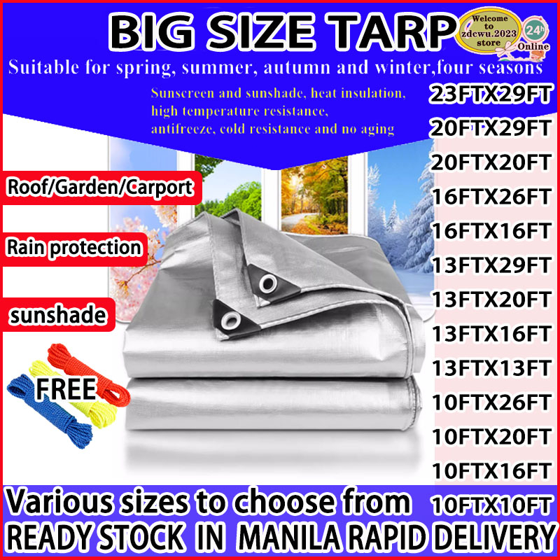 Tarpaulin Trapal Waterproof Makapal Size 9ft x 12ft Rain Cover Truck ...