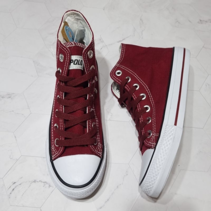 Advan X Apolo Maroon Hi Top High Cut Sneakers | Shopee Philippines