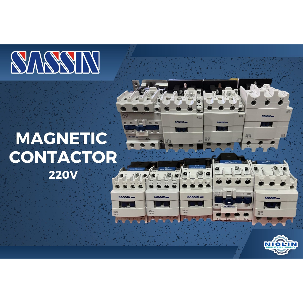 SASSIN MAGNETIC CONTACTOR 220V 9A - 80A | Shopee Philippines