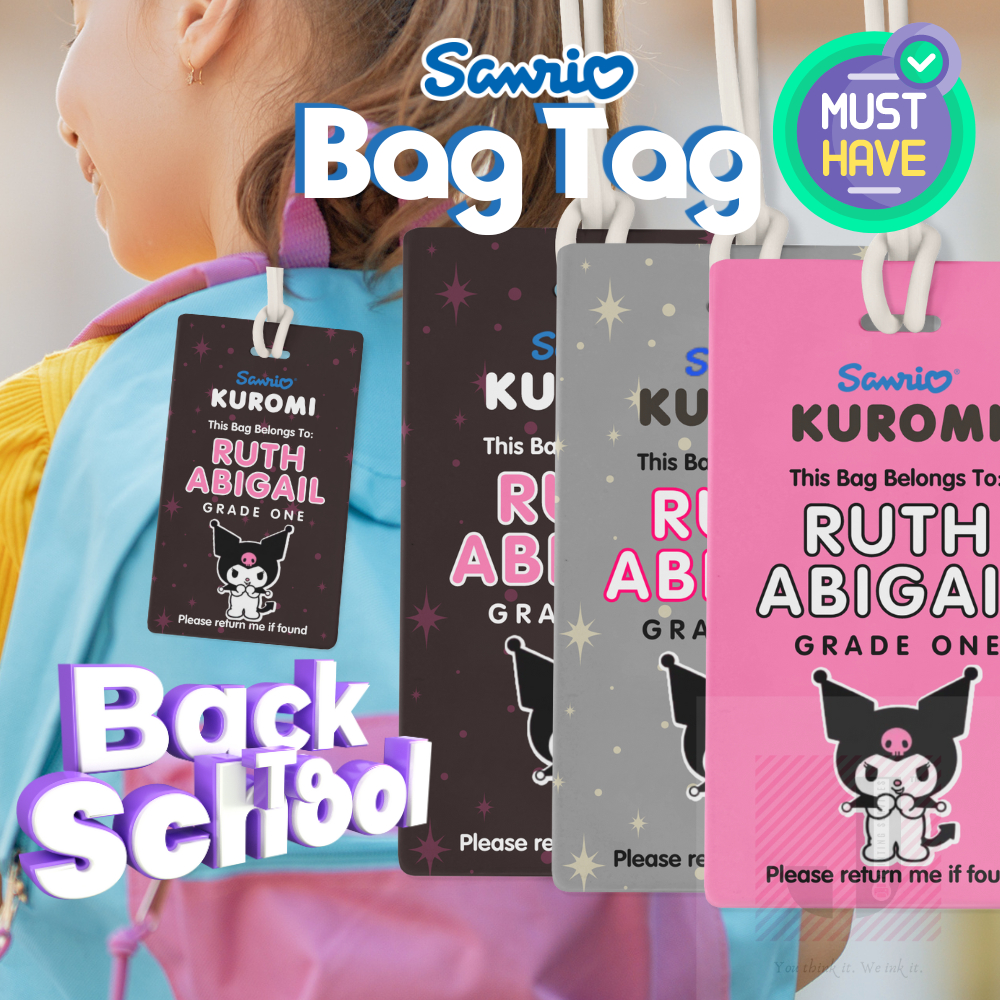 Kuromi Luggage Tag | Personalized Airplane Tag | Customized Sanrio ...