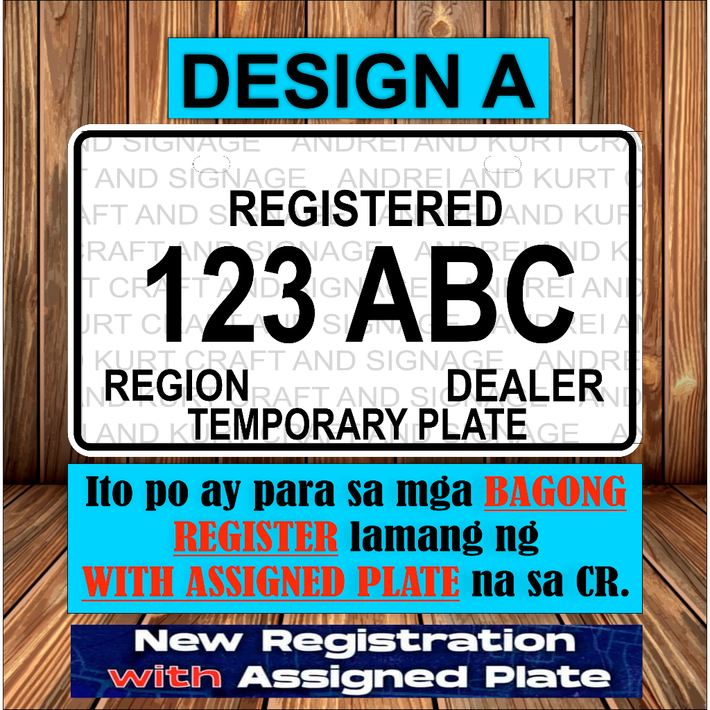 TEMPORARY MOTORCYCLE PLATE 2023 (NEW LTO FORMAT)1 DAY FAST SHIPPING ...