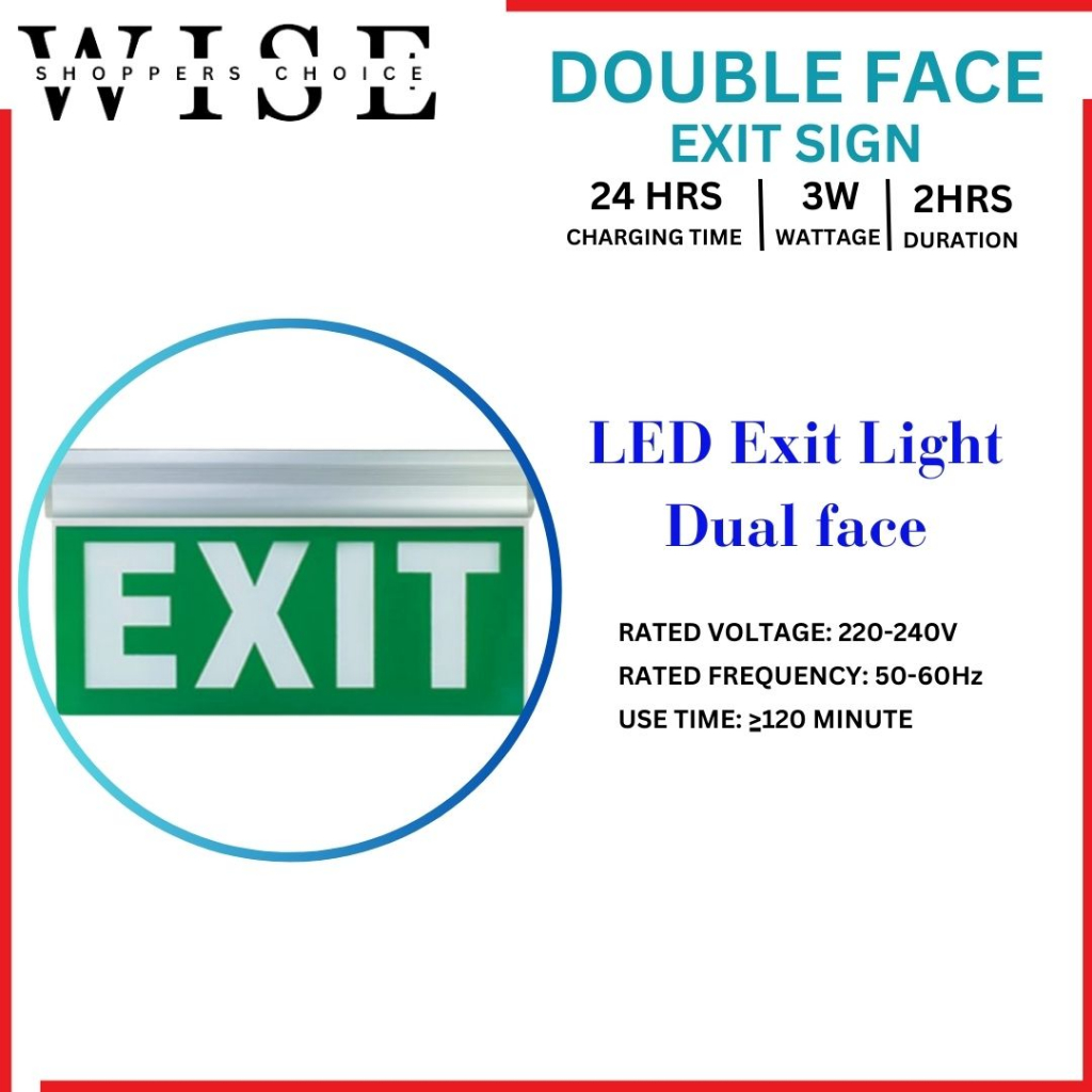 Emergency Exit Light Safety Sign LED Signs Exit Signs LED Exit Sign ...