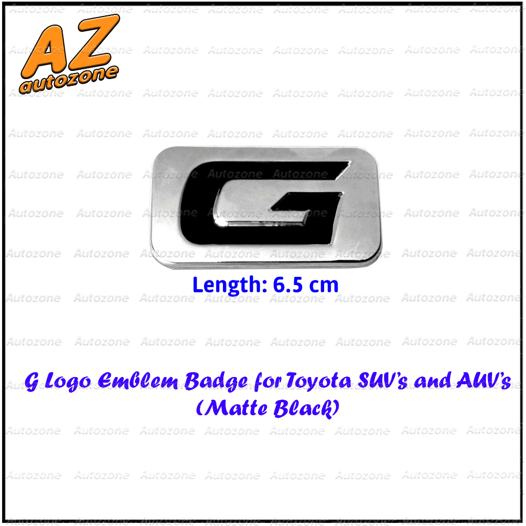 G Logo Rear Trunk Emblem Badge for Toyota Cars AUVs and SUVs (Chrome ...