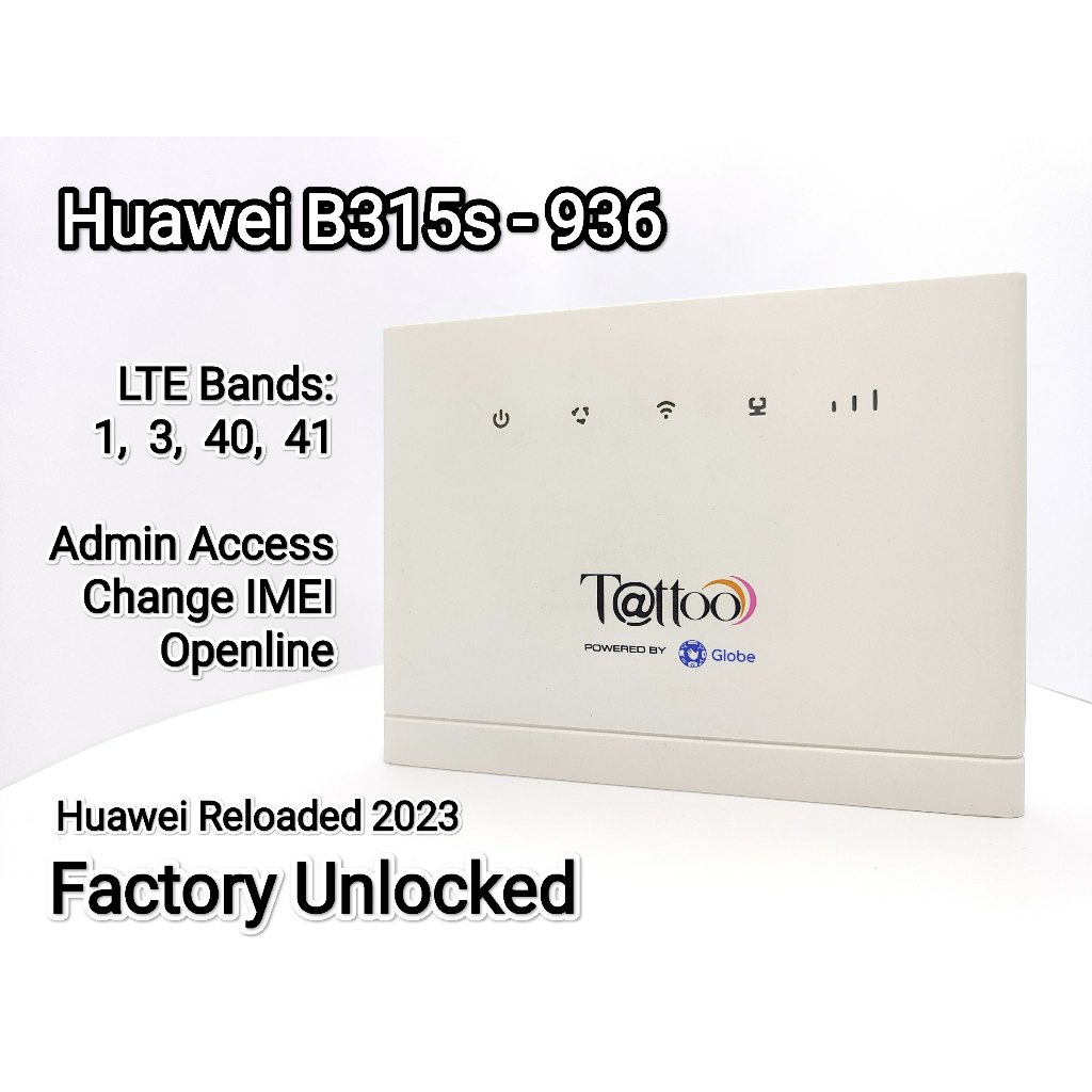 Huawei B315s-936 OPENLINE PREPAID WIFI (USED/PRE-OWNED) | Shopee ...