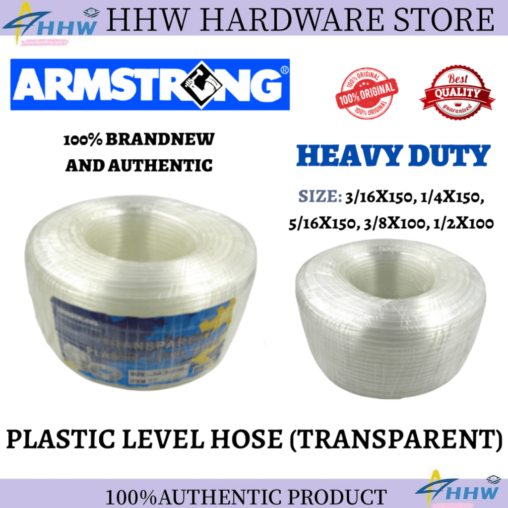 ARMSTRONG HEAVY DUTY PLASTIC LEVEL HOSE (TRANSPARENT) | Shopee Philippines