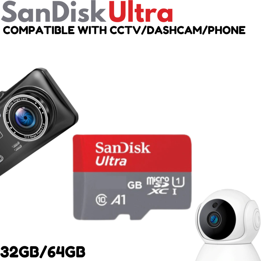 SanDisk For CCTV/DASHCAM Memory Card Micro SD 32 64 Class10 TF Card ...