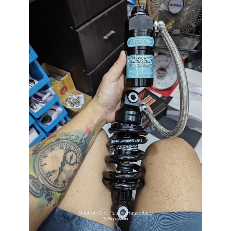 Nitron shock by Row1 All Black Edition premium Raider R150 & Sniper 150 155 non pro users ...