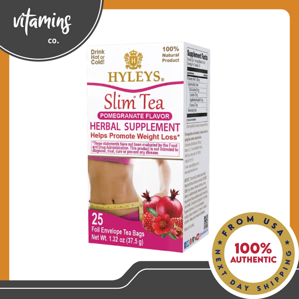 Hyleys Slim Tea Weight Loss Herbal Supplement - Made in USA (25 Tea ...