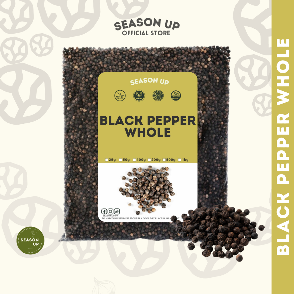 SeasonUp Black Pepper Whole/Buo (100grams) | Shopee Philippines