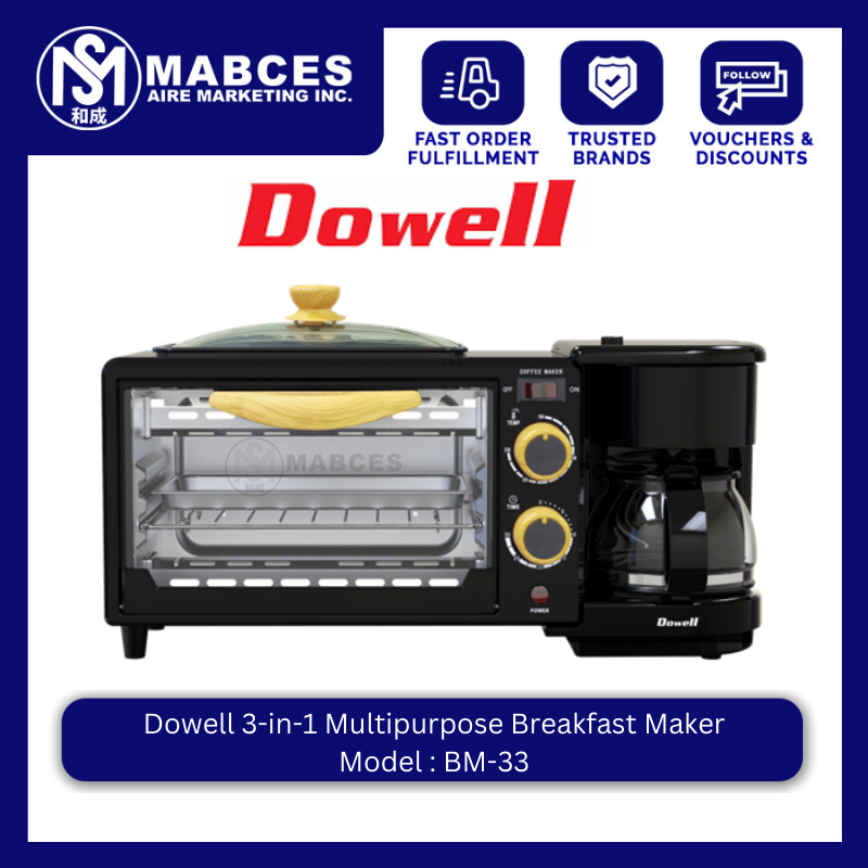 Dowell 3-in-1 Multipurpose Breakfast Maker BM-33 | Shopee Philippines