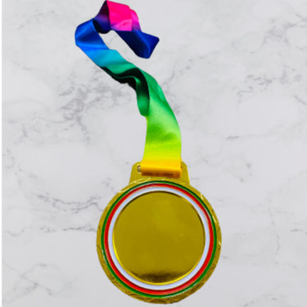 Blank Plain Medal PREMIUM LACE ( 7CM ) AVAILABLE COLORS- ( GOLD ...