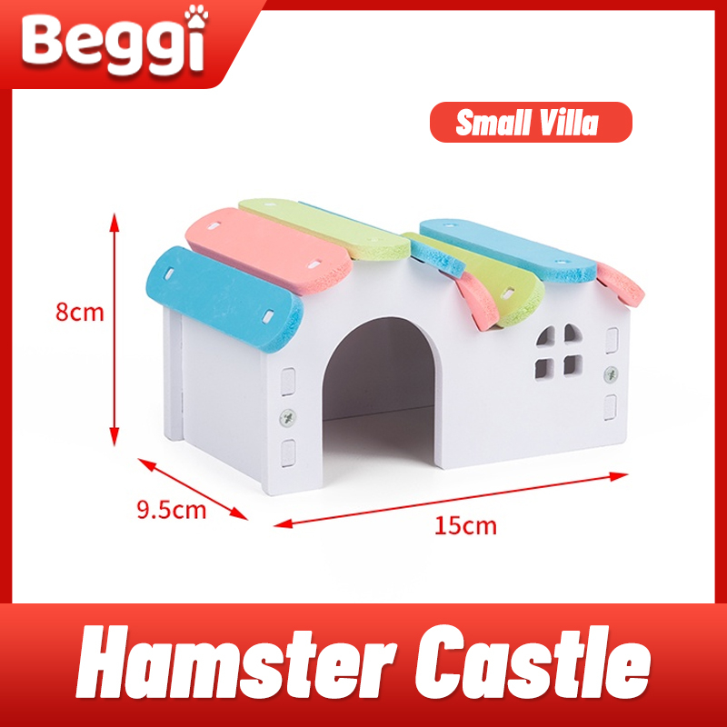 Hamster Castle Small Pet Sleeping House Hideout Cabin Hamster Toy ...