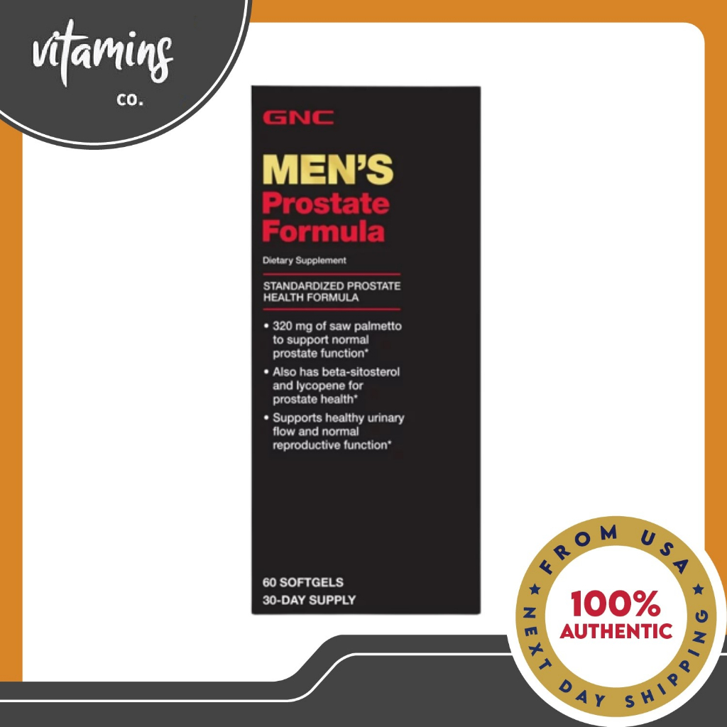 GNC Men's Prostate Formula with Saw Palmetto, Beta Sitosterol, and Zinc ...