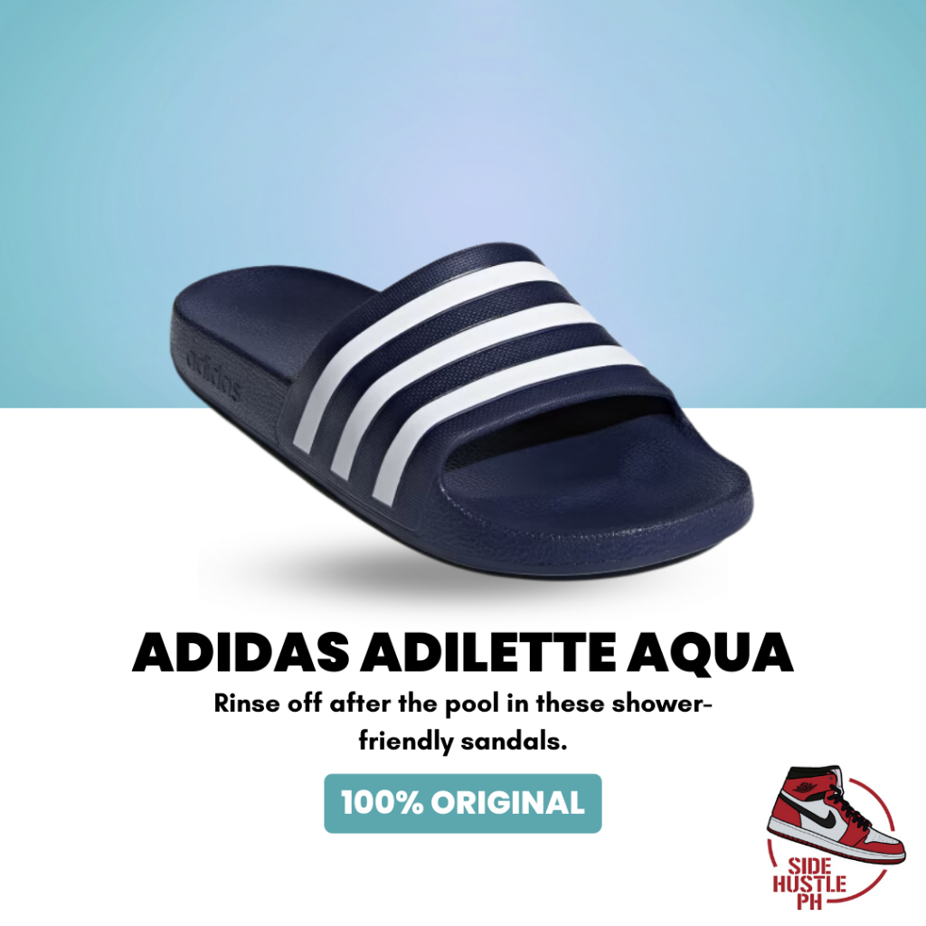 Adilette Aqua Navy F35542 [100% Original] | Shopee Philippines