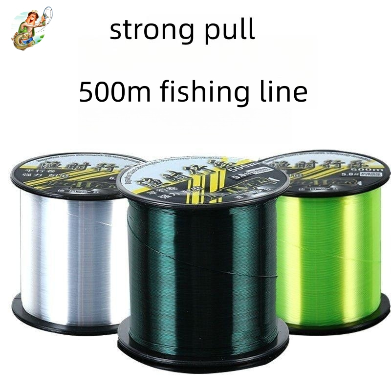 500m Super Strong Nylon Line Sinker Fishing Leader Line Fishing Lines ...