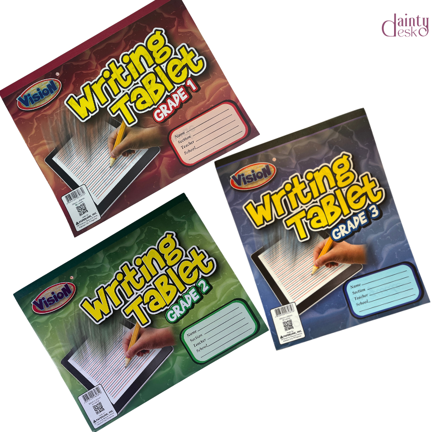 Writing Tablet for Grade 1, 2 and 3 with Penmanship Guide | Shopee ...
