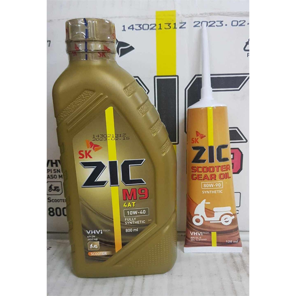 Zic Oil M9 4AT 10W40 Scooter 800ml Free Gear Oil 120ml | Shopee Philippines